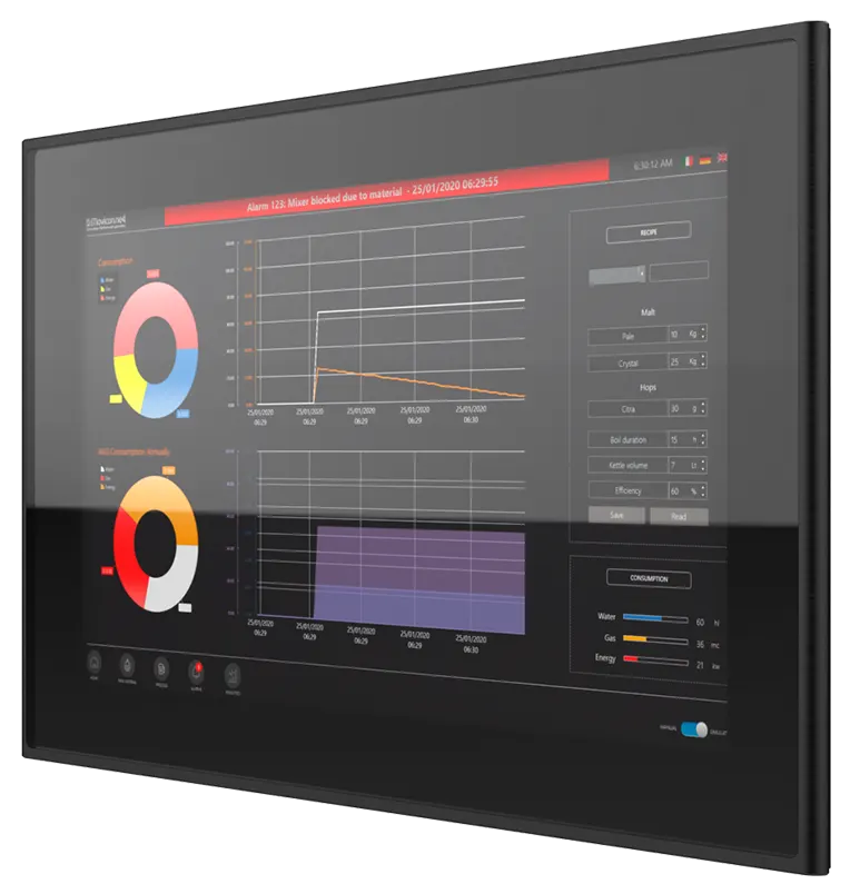 BS-V 3124A - Sigma 3000 con frontal IP65 de 24" en aluminio